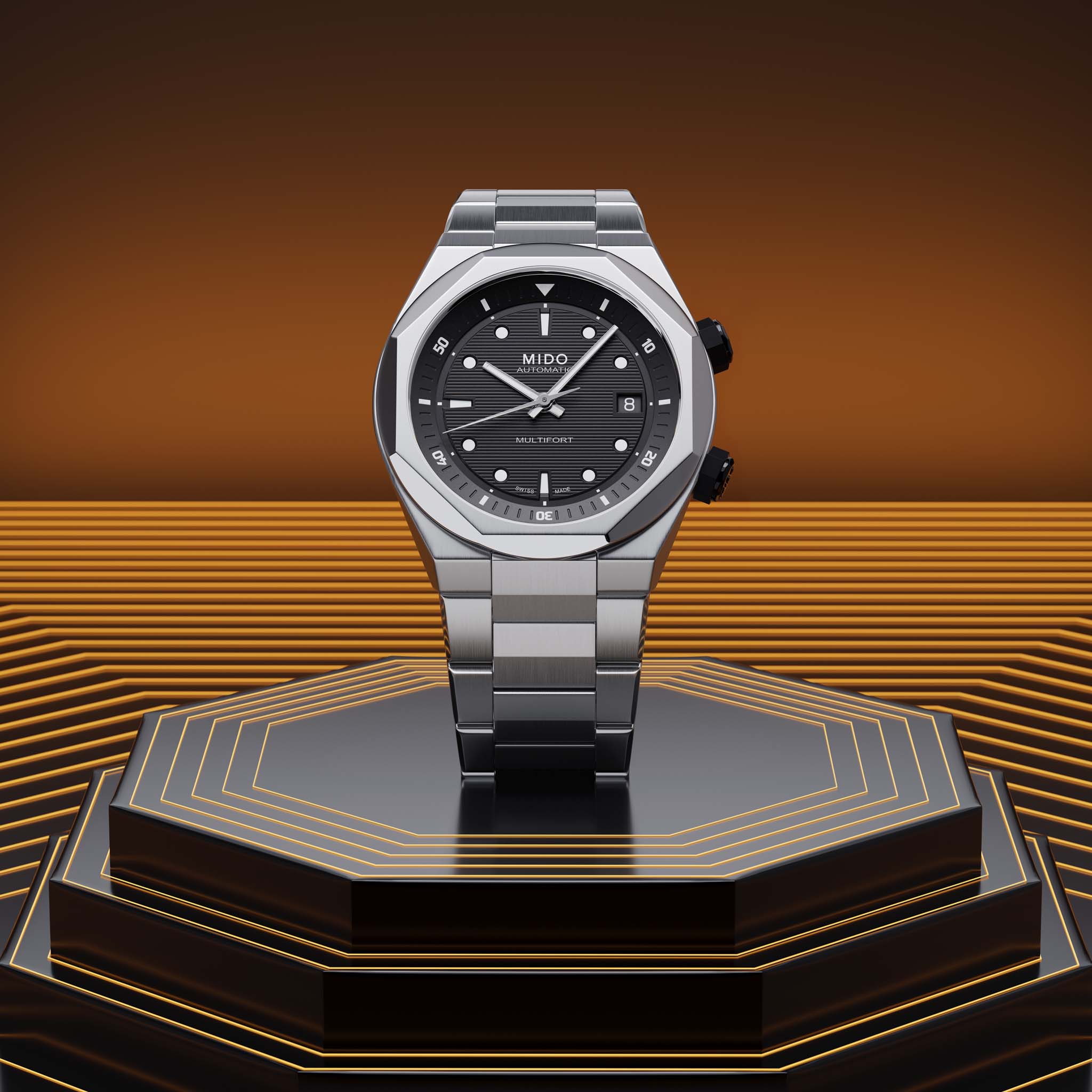 MIDO Redefines Technometric Excellence with the Multifort 8 Two Crowns ...